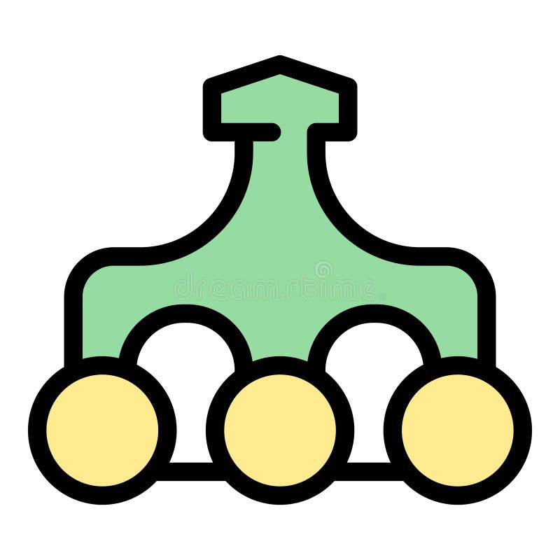 Green Hierarchy Structure Showing Growth and Success Stock Illustration ...