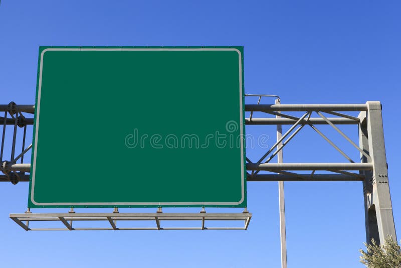 Green highway sign stock photo. Image of message, post - 65851944