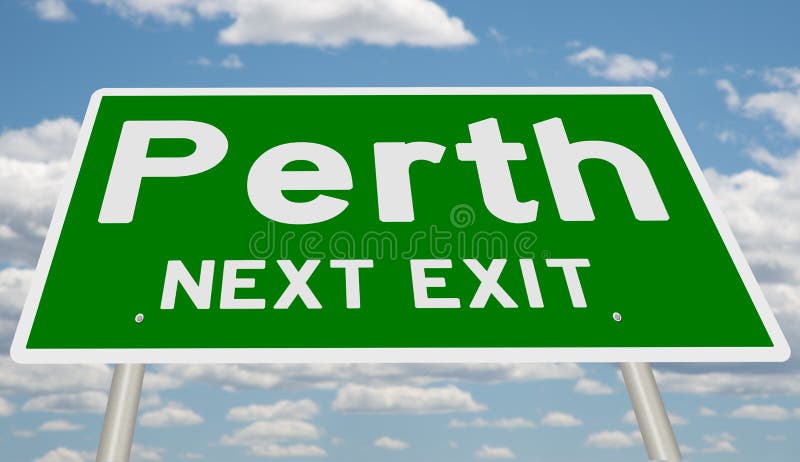 Perth Road Sign Blue Vector Illustration, Road Table Stock Vector ...