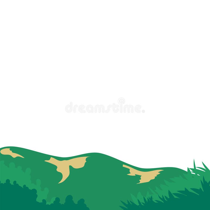 Green Hill Landscape Illustration Stock Vector - Illustration of grass ...