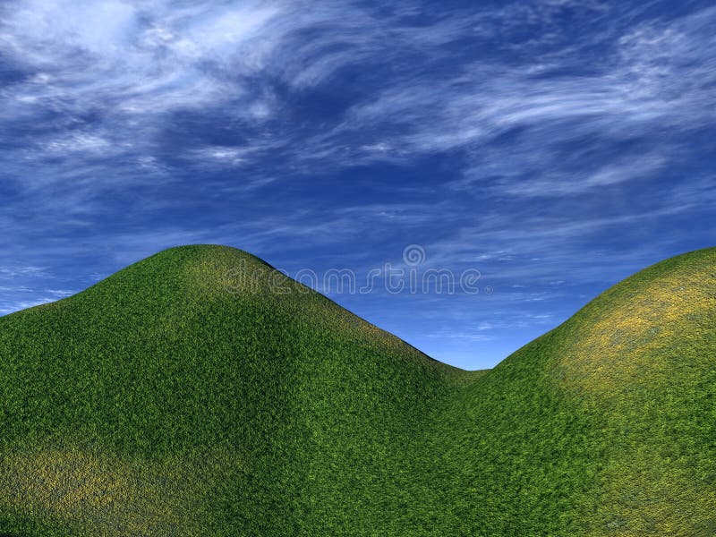 Green Hills 7 stock illustration. Illustration of pasture - 645637