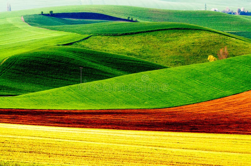 Green hills in moravia stock photo. Image of czech, moravia - 271776050