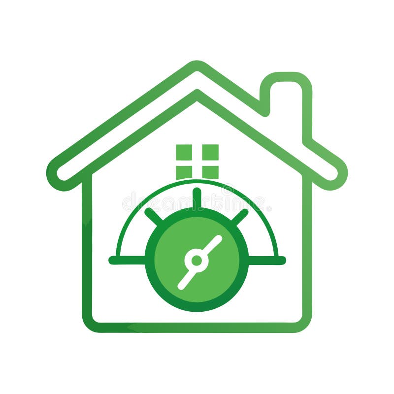 Green Home Efficiency Indicator Logo - Sustainability and Performance ...