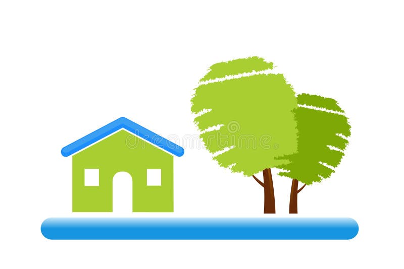 Green Home Icon stock vector. Illustration of icon, green - 6033610