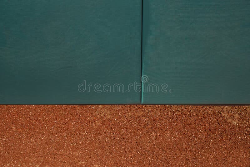 Green Home Run Wall with Track Dirt. Stock Image - Image of ...