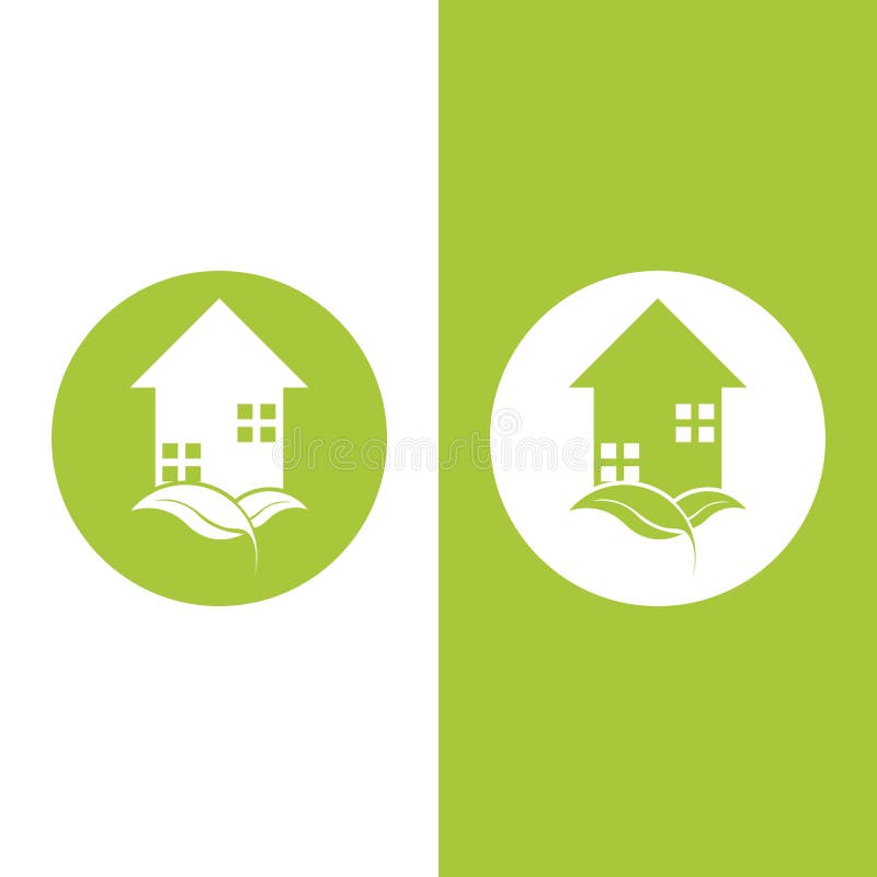Green home vector template stock vector. Illustration of home - 234685633