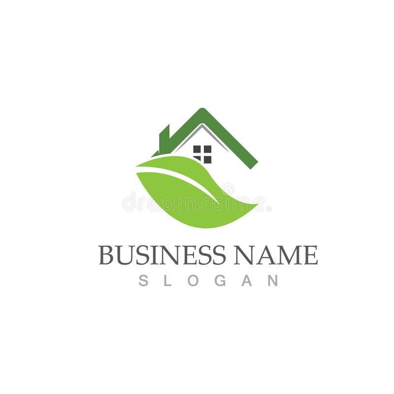 Green home vector template stock vector. Illustration of creative ...