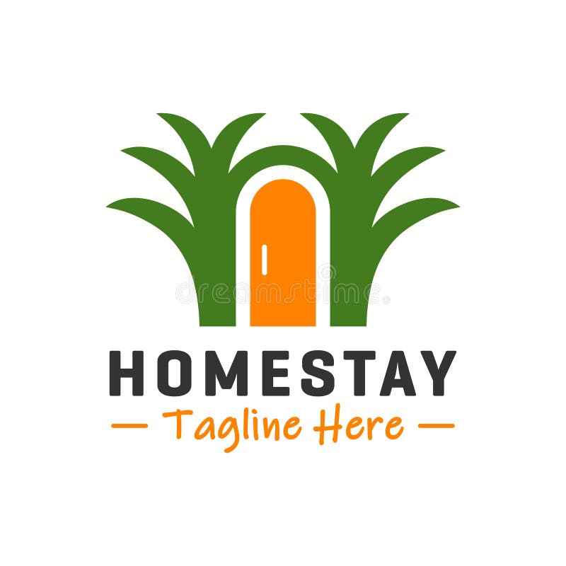 Green Homestay Illustration Logo Stock Vector - Illustration of design ...