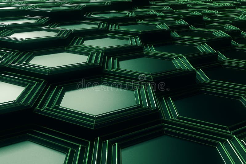 Green Honeycomb Background Closeup Stock Illustration - Illustration of ...