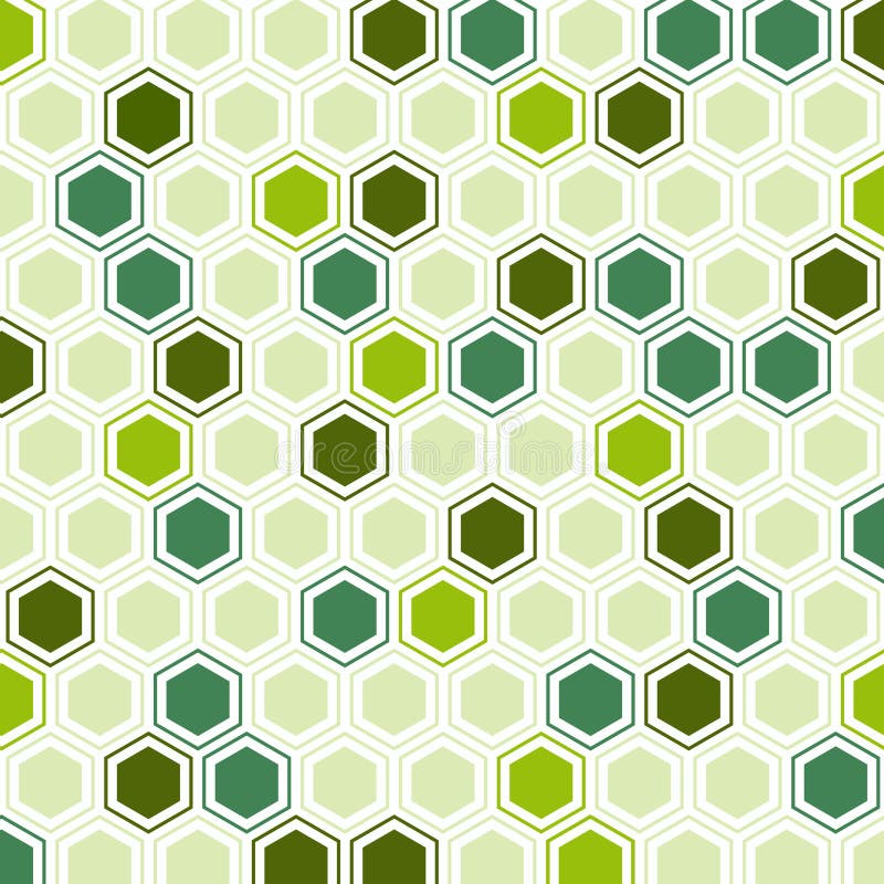 Green Honeycomb Pattern Surface, White Background Stock Illustration ...