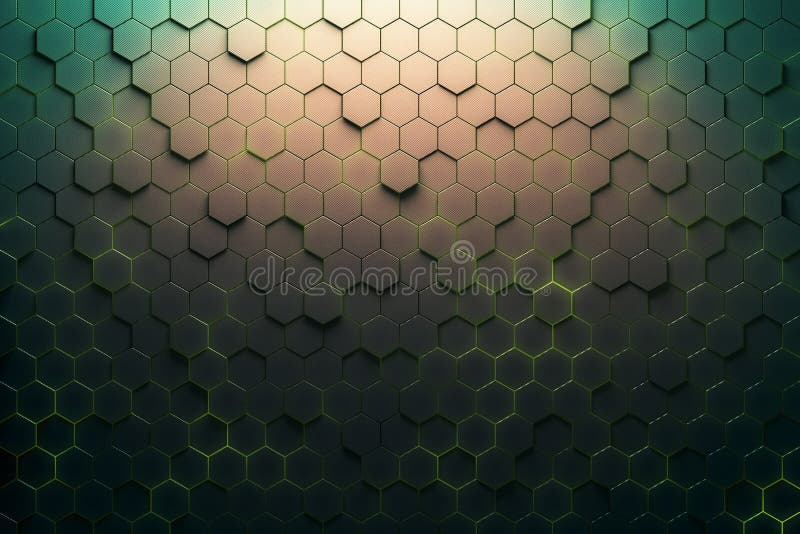 Green honeycomb pattern stock illustration. Illustration of mosaic ...