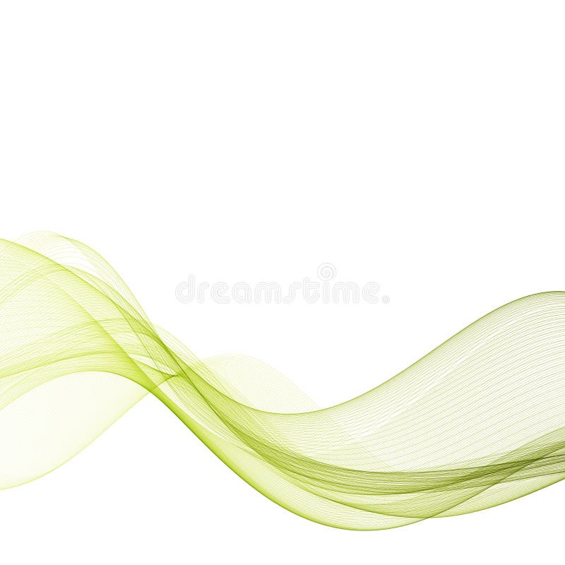 Elegant Horizontal Smoke Green Wave Background Design Stock Vector ...