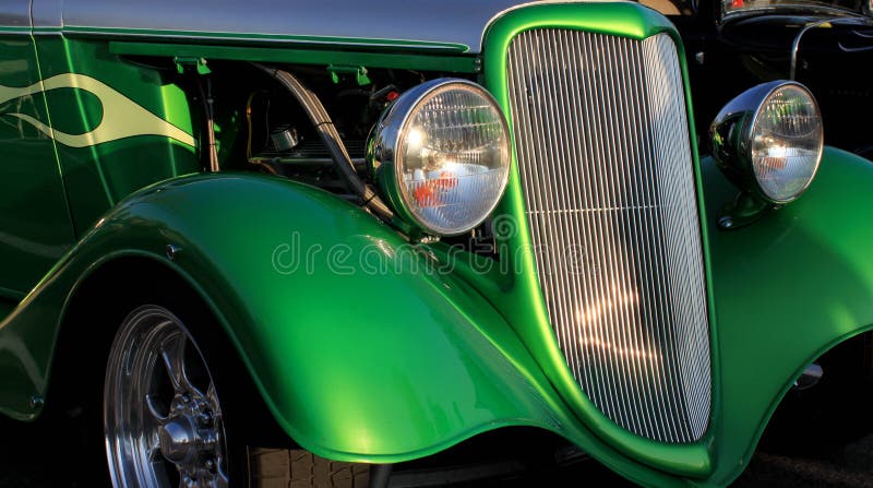 Green Hot Rod stock image. Image of grill, artistry, america - 21169813