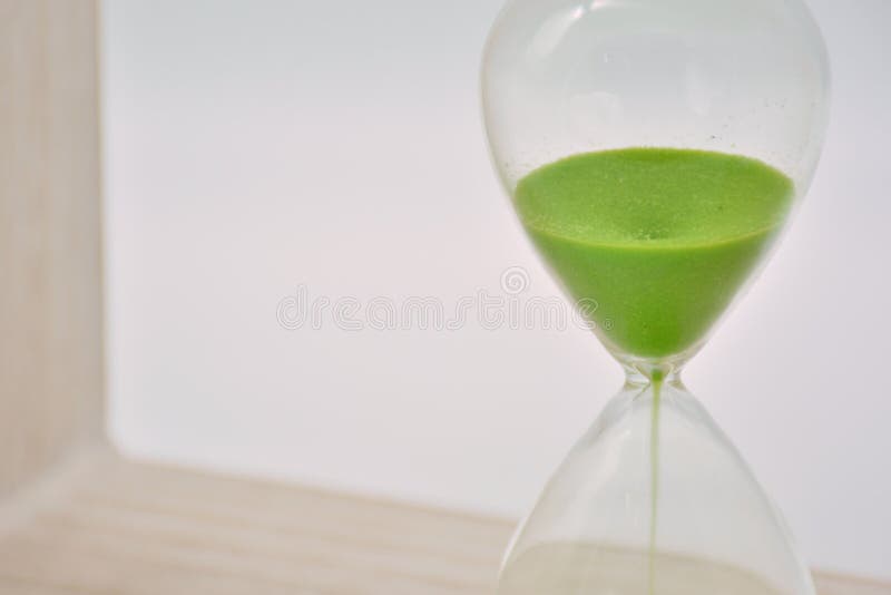 Green Hourglass, Counting Time Stock Image - Image of hora, cronometro ...