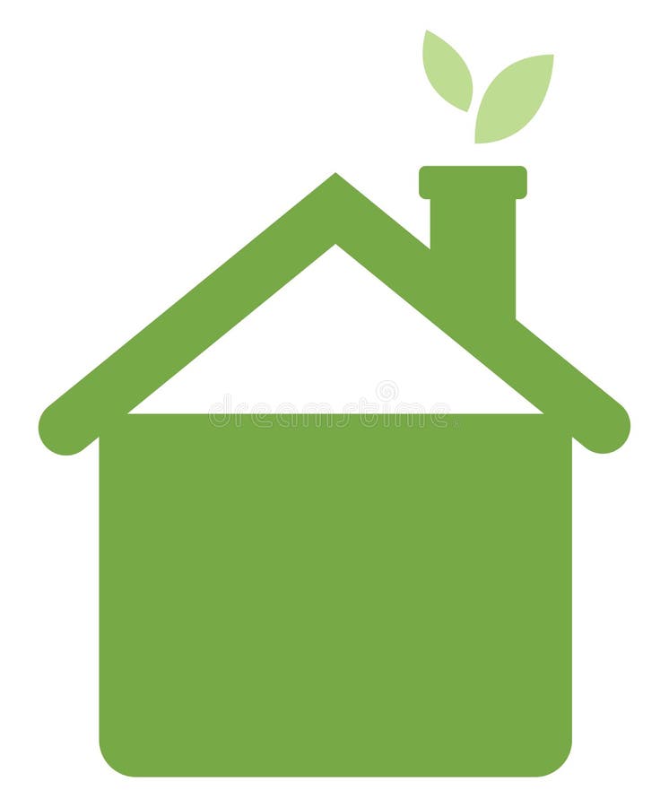 Green house, icon stock vector. Illustration of house - 260379190