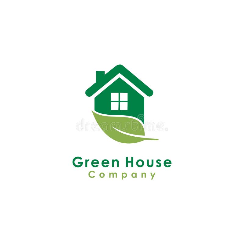 Green House Logo Template Design Vector Illustration Stock Illustration ...