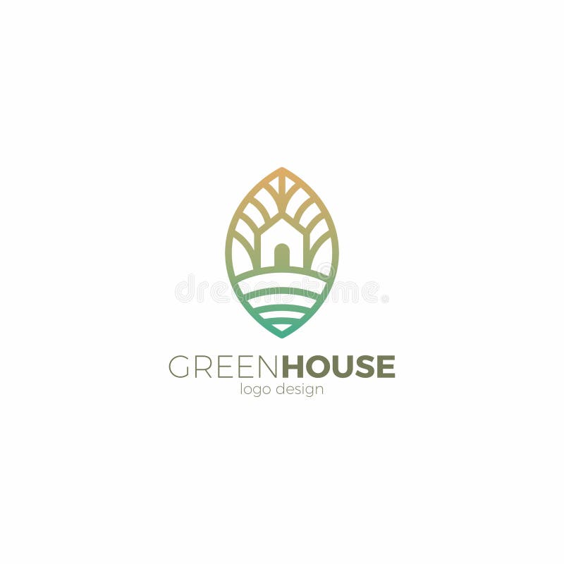 Green House Logo Vector Illustration. Home Leaf Logo Stock Vector ...