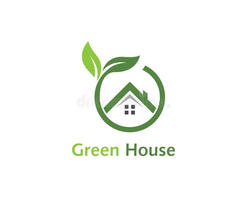 Green house logo vector stock vector. Illustration of building - 127850509