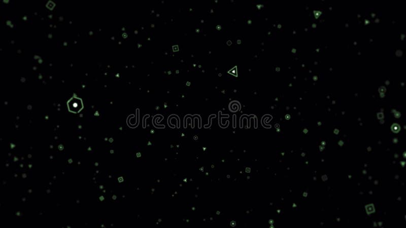 Green Hud Elements Floating in Digital Space Stock Footage - Video of ...