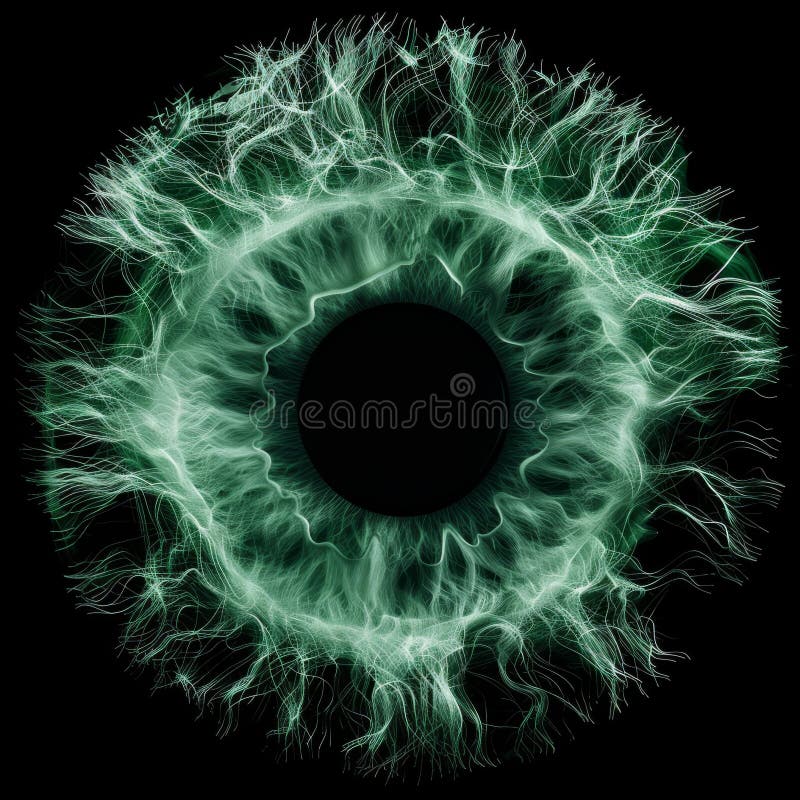 Green Human Iris Closeup. Detailed View of Human Eye Stock Image ...