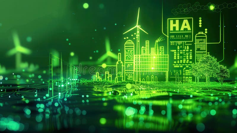 Green Hydrogen Concept As a Sustainable Fuel Source Powered by ...