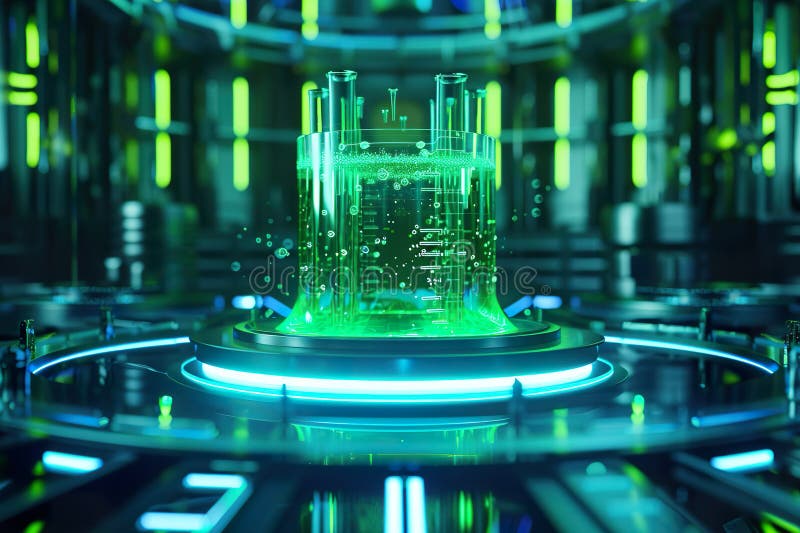 Green Hydrogen Electrolysis Process Stock Illustration - Illustration ...