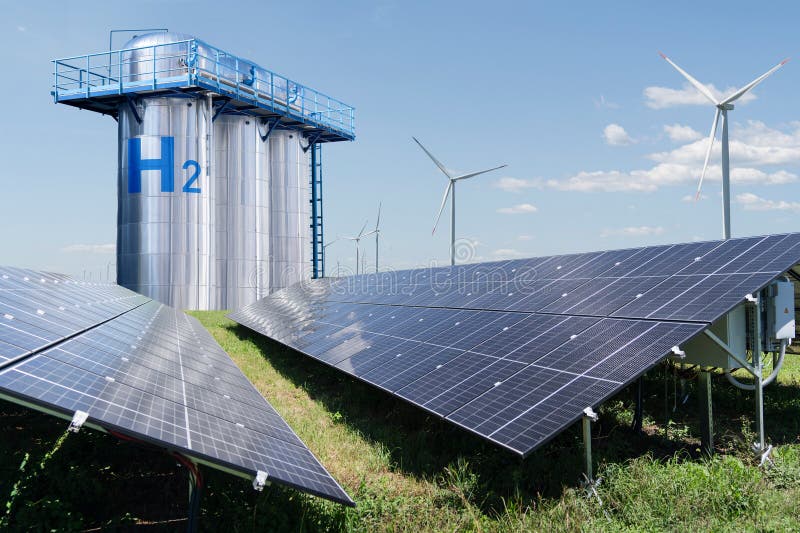 Green Hydrogen Factory Concept. Hydrogen Production from Renewable ...