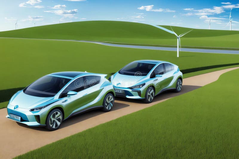 Green Hydrogen Fuel Cell Vehicle.AI Generated Stock Illustration ...