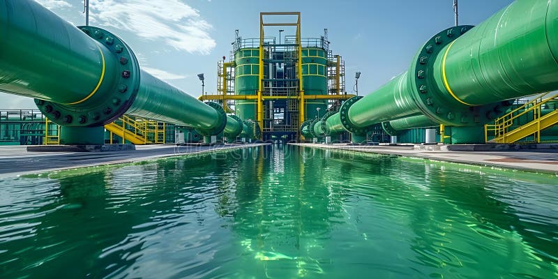 Green Hydrogen Production Pipeline for Clean Energy Generation. Concept ...