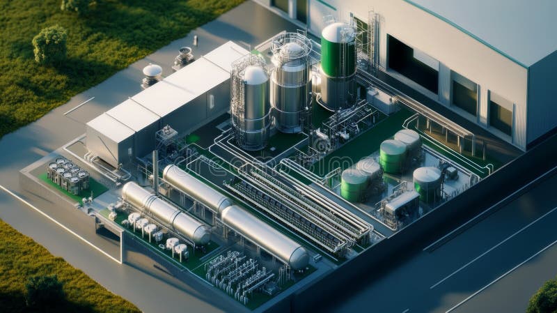 Green Hydrogen Production Plant with Electrolyzer Technology Overview ...