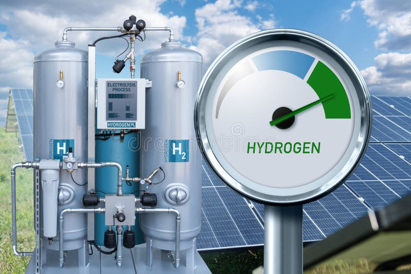 Green Hydrogen Production from Renewable Energy Sources Stock Photo ...