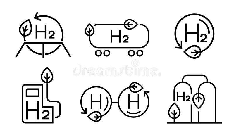 Hydrogen Production Pictogram Stock Illustrations – 289 Hydrogen ...