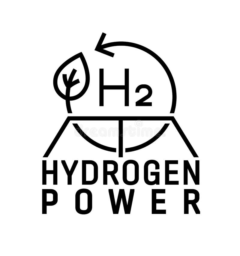Green Hydrogen Production Symbol. Editable Vector Illustration Stock ...