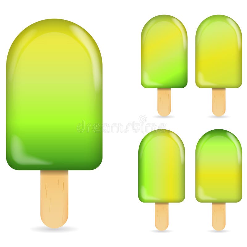 Green ice cream bar stock vector. Illustration of sweet - 20633702
