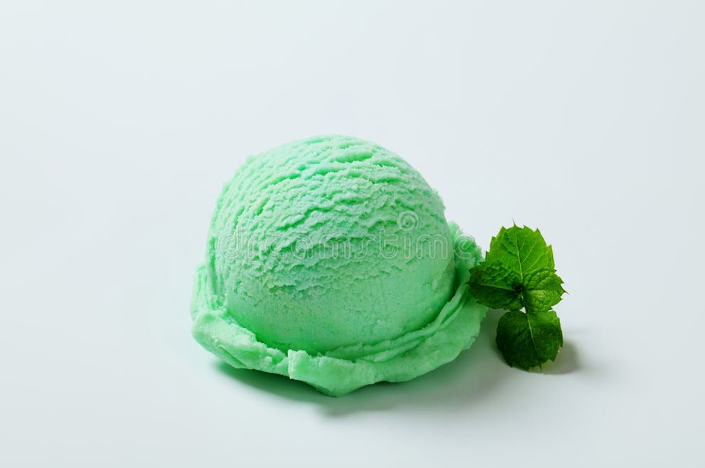 Green ice cream scoop stock image. Image of honeydew - 369839813
