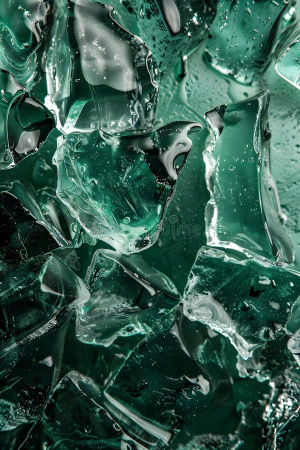 Green Ice Texture with Sharp Edges and Reflections Generative AI Stock ...
