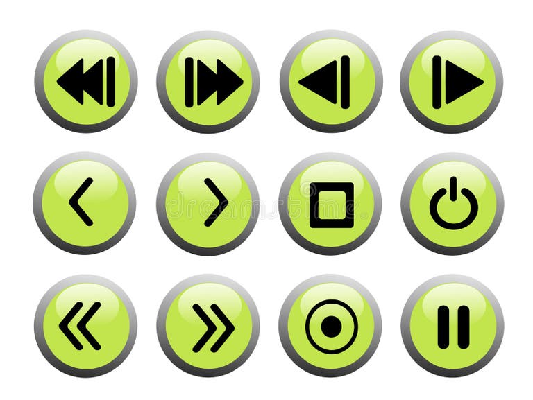 Green icon buttons stock vector. Illustration of icon - 5711184