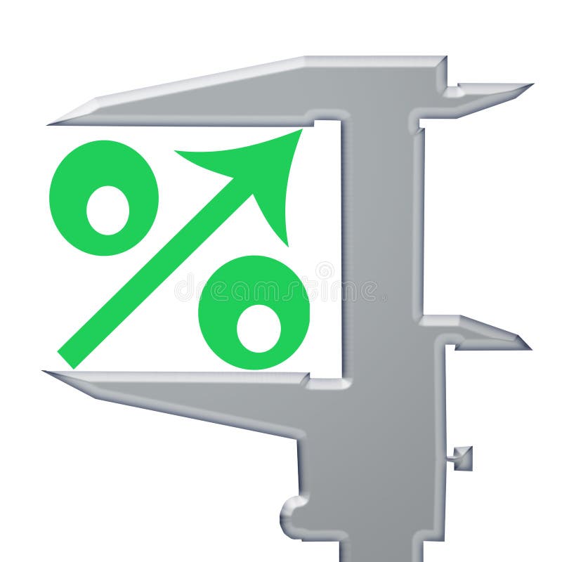 Green icon percent up stock illustration. Illustration of income - 63725394