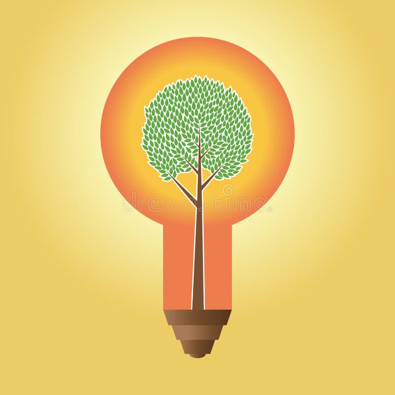 Green Idea Light Bulb Leaf Icon Stock Vector - Illustration of ecology ...