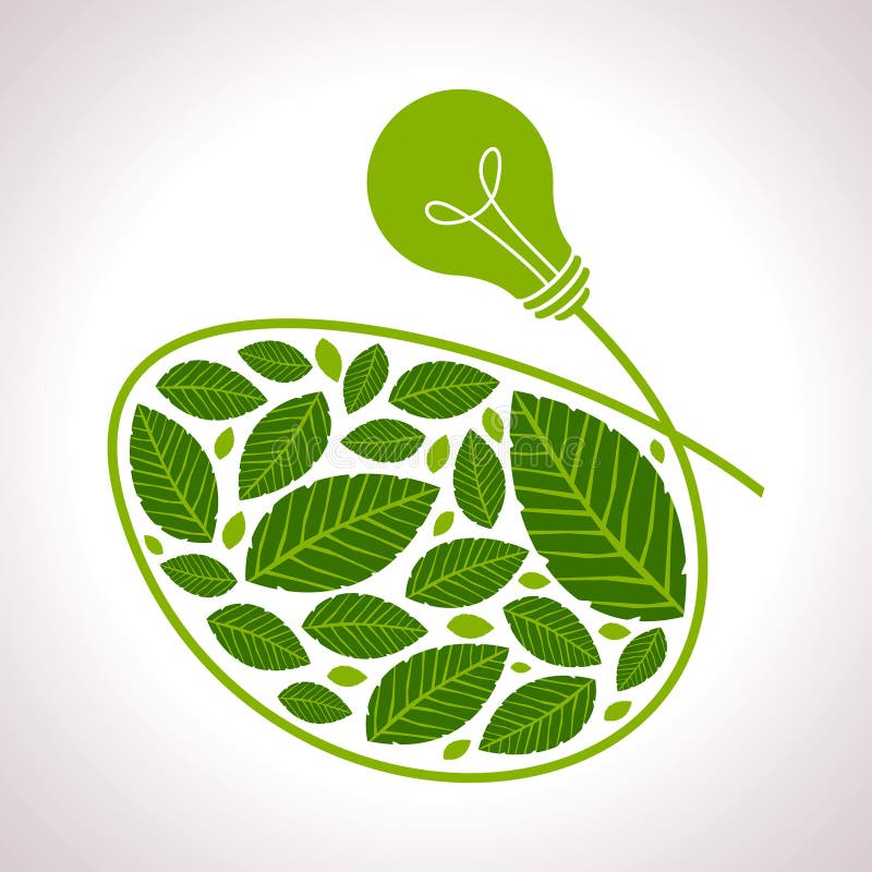 Green Idea for Earth and Power Stock Vector - Illustration of idea ...