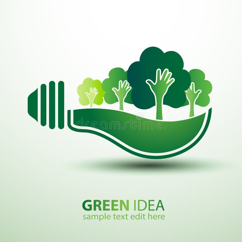 Green idea stock illustration. Illustration of vector - 43287666