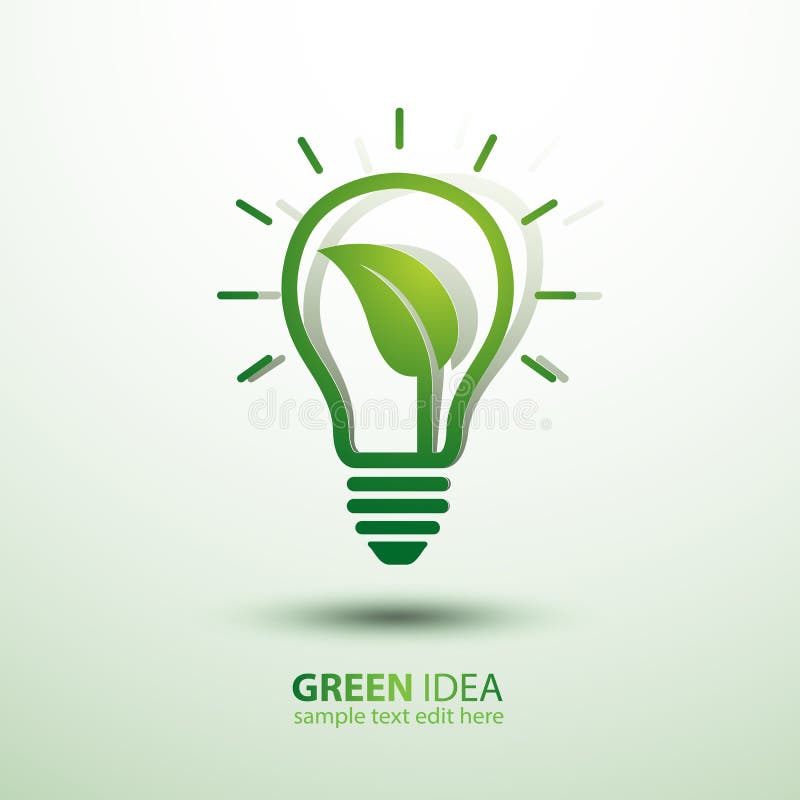 Green idea stock vector. Illustration of grow, sustainable - 73156477