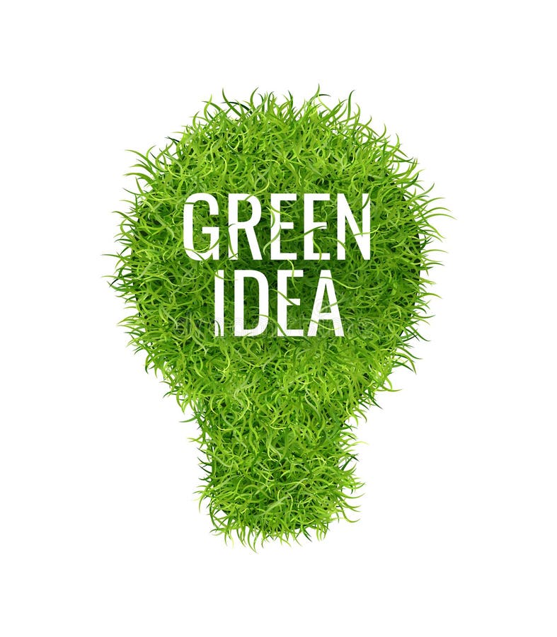 Green Idea Grass Composition Stock Vector - Illustration of icon ...