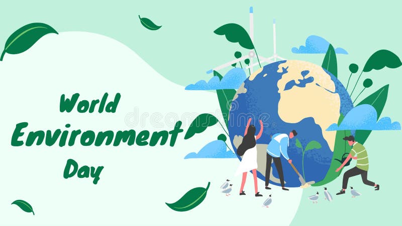 Green Illustrated World Environment Day Facebook Cover Stock ...
