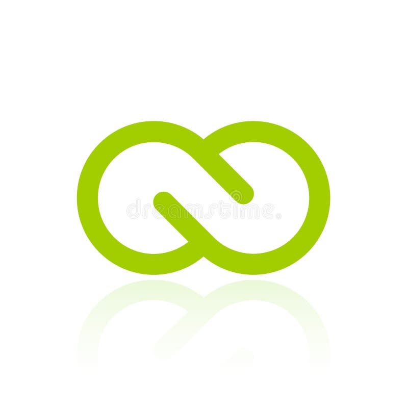Green infinity loop logo stock vector. Illustration of endless - 101962108