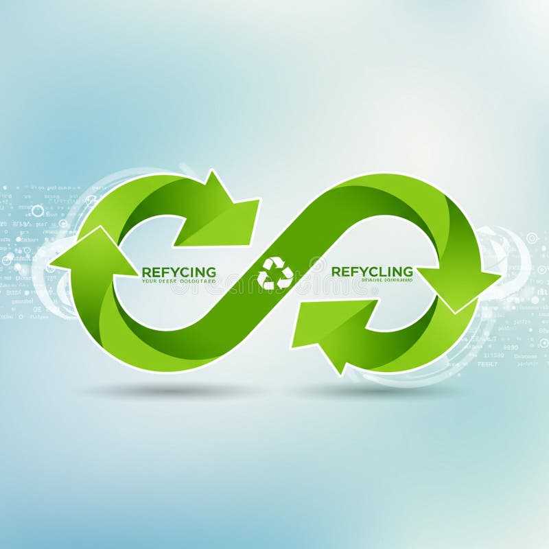 Green Infinity Symbol Composed of Intertwining Arrows, Representing ...