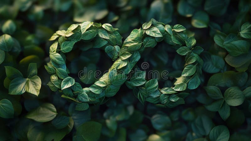 Green Infinity Symbol, an Infinity Symbol Crafted from Green Leaves ...