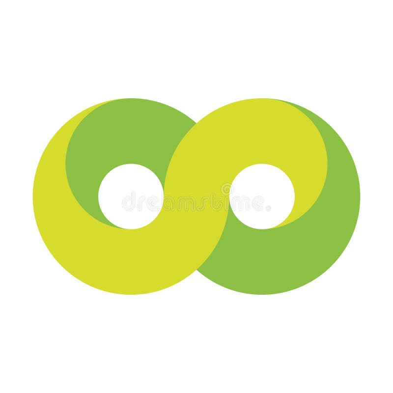 Green Infinity Symbol Icon. 3D-like Design Effect Stock Vector ...