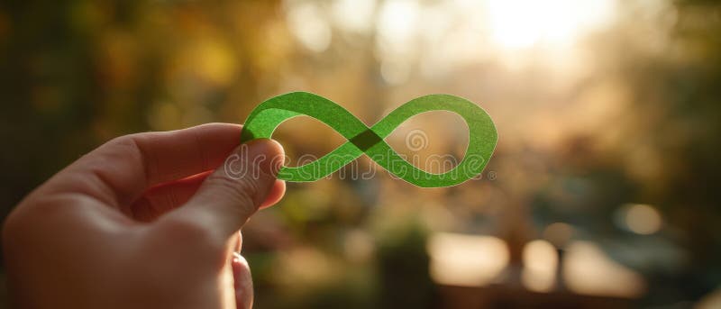 The Green Infinity Symbol Representing Sustainability and Limitless ...