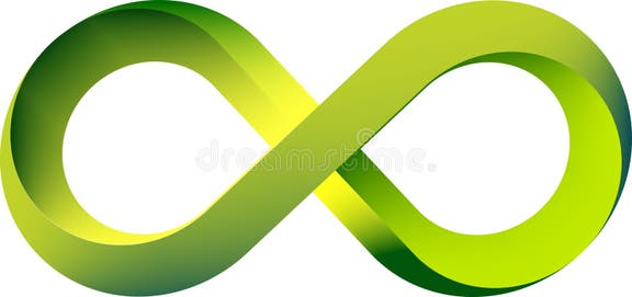 Green infinity symbol stock illustration. Illustration of element ...